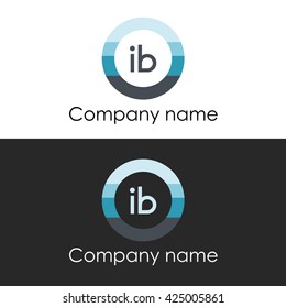 Ib Letter Circle Shape Icon Logo Stock Vector (Royalty Free) 425005861 ...