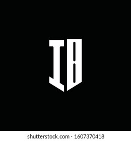 Ib Logo Monogram Emblem Style Isolated Stock Vector (Royalty Free ...
