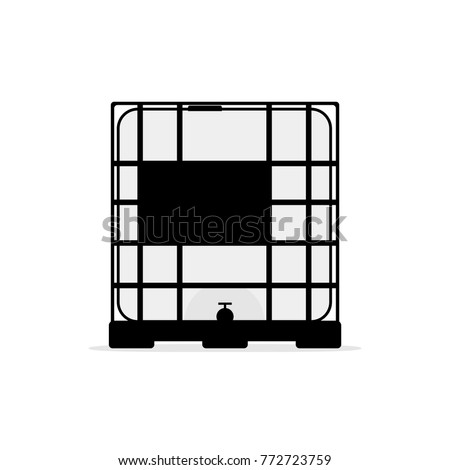 Ibc Container Icon Vector Illustration Isolated Image vectorielle de ...