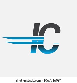 Ic Initial Logo Company Name Colored Stock Vector (Royalty Free ...