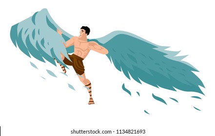Icarus Flying Sky Stock Vector (Royalty Free) 1134821693 | Shutterstock
