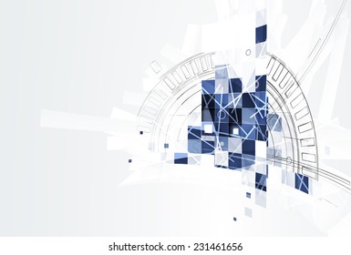 Ice Abstract Technology Background Gear Lines Stock Vector (Royalty ...