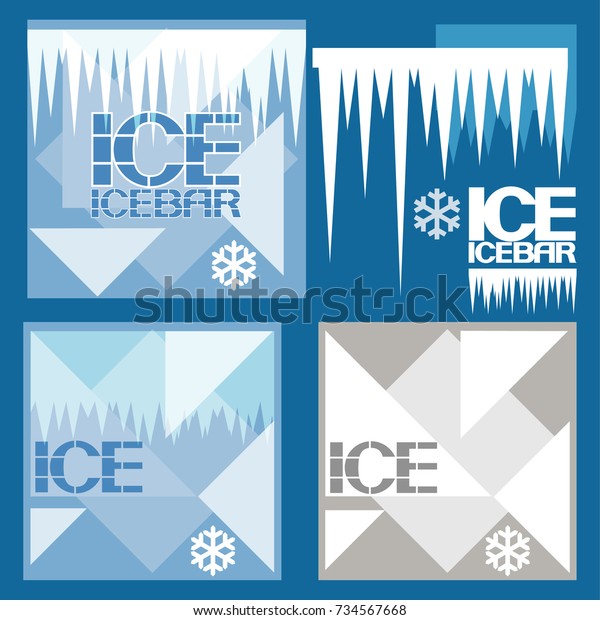 Ice Bar Poster a Poster Informing Stock Vector (Royalty Free) 734567668 ...