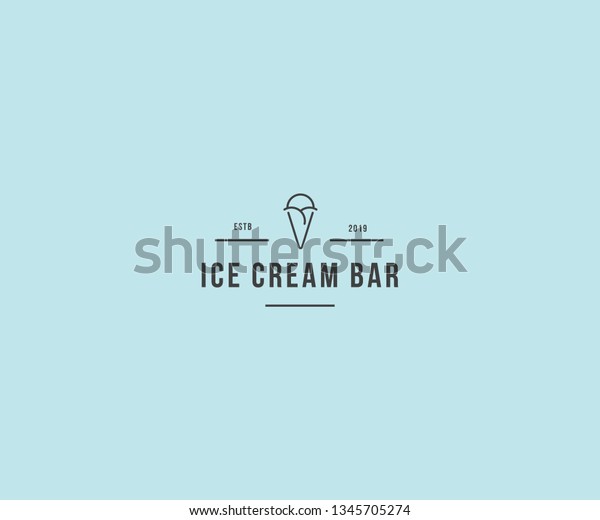 Ice Cream Bar Logo Template Design Stock Vector (Royalty Free ...