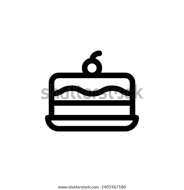 Ice Cream Cake Vector Illustration Sweets Stock Vector (Royalty Free ...