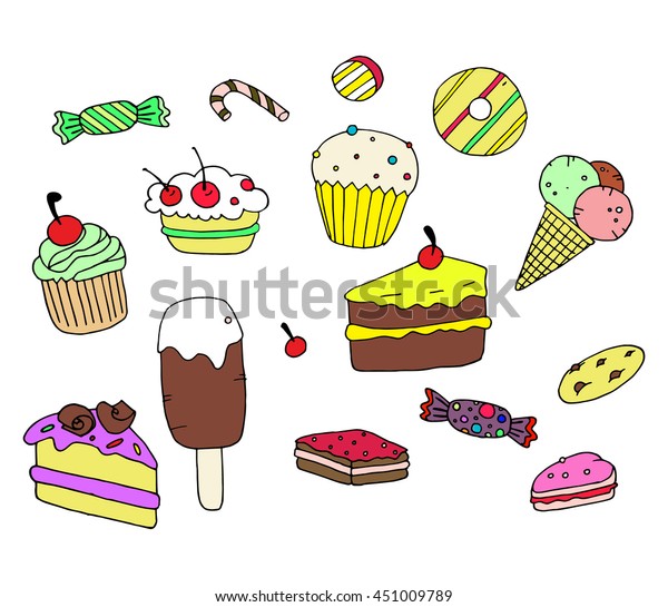 Ice Cream Cake Vector Illustration Stock Vector (Royalty Free ...