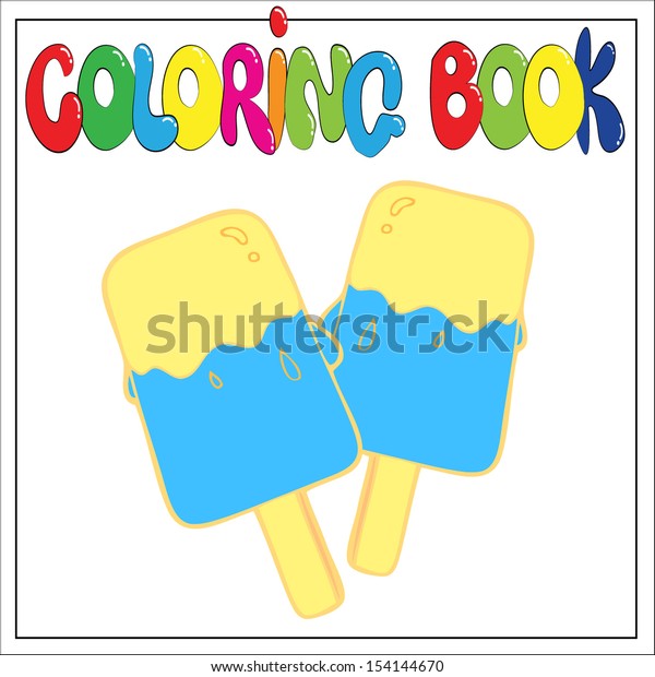 Ice Cream Coloring Book Vector Illustration Stock Vector (Royalty Free ...