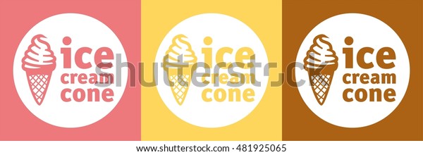 Ice Cream Cone Icon Set Stock Vector (Royalty Free) 481925065 ...