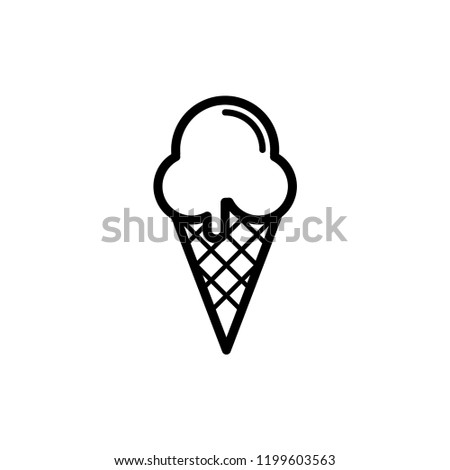 Ice Cream Cone Black And White | Free download on ClipArtMag