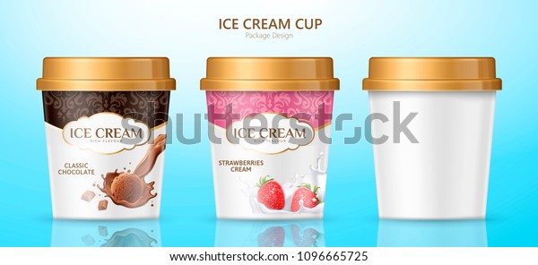 Ice Cream Cup Package Design Different Stock Vector (Royalty Free ...
