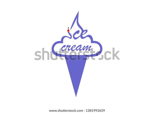 Ice Cream Dessert Logo Vector Stock Vector (Royalty Free) 1381992659 ...