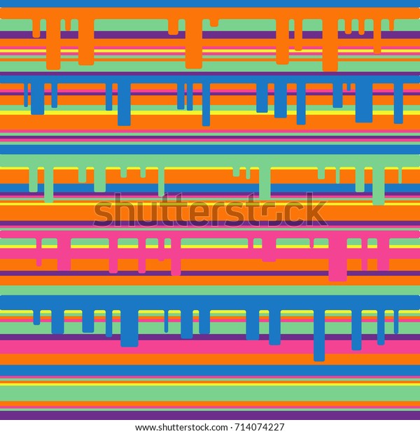 Ice Cream Dripping Stripes Stock Vector (Royalty Free) 714074227 ...