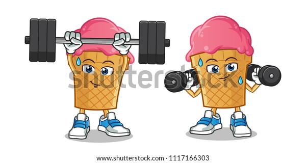 Ice Cream Exercise Vector Cartoon Illustration: vector de stock (libre ...