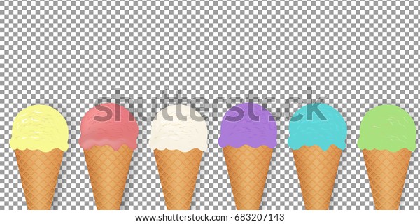 Ice Cream Frame Vector Illustration Gradient Stock Vector (Royalty Free ...