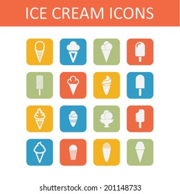 Ice Cream Icon Set Stock Vector (Royalty Free) 202815082