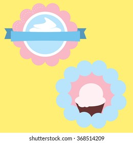 Ice Cream Label Template Stock Vector (Royalty Free) 368514209