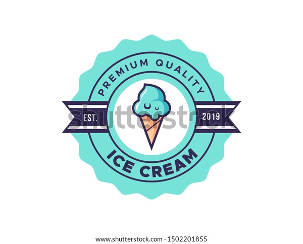 Ice Cream Logo Design Vintage Logo Stock Vector (Royalty Free ...