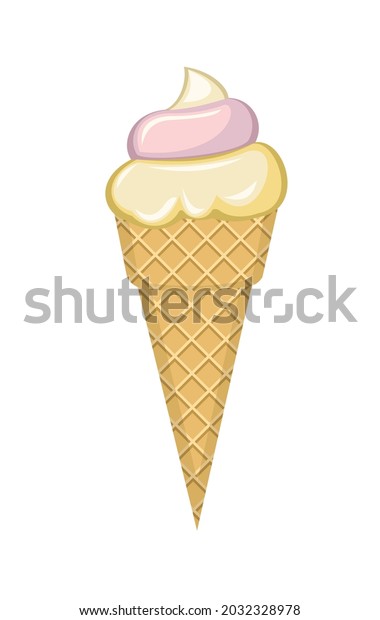 Ice Cream Object Isolated On White Stock Vector (Royalty Free ...