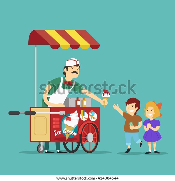 4.716 afbeeldingen voor Ice cream man cartoon: afbeeldingen, stockfoto ...
