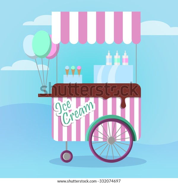 Ice Cream Shop Vector Illustration Stock Vector (Royalty Free) 332074697