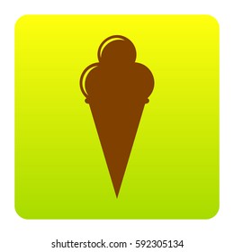 Ice Cream Sign Black Icon Flat Stock Vector (Royalty Free) 581729821