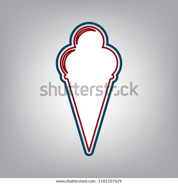 Ice Cream Sign Vector Dark Red Stock Vector (Royalty Free) 1181507629 ...