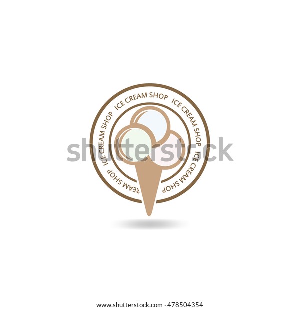 Ice Cream Sundae Logo Stock Vector (Royalty Free) 478504354