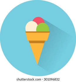 Ice Cream Vector Flat Illustration Stock Vector (Royalty Free ...