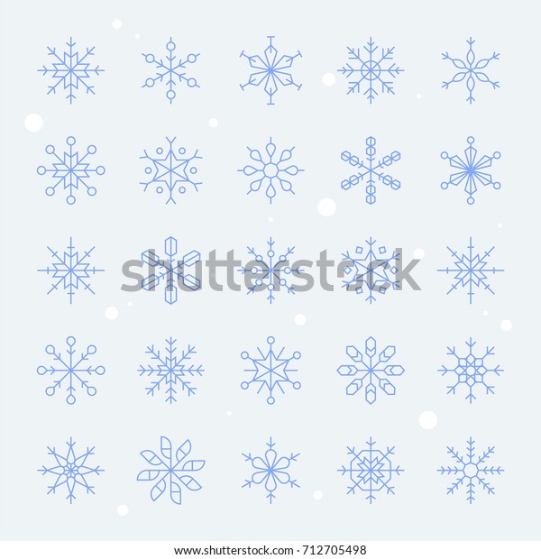 Ice Crystal Icons Beautiful Shape Vector Stock Vector (Royalty Free ...