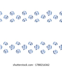 Ice Crystals Seamless Horizontal Border Repeating Stock Vector (Royalty ...