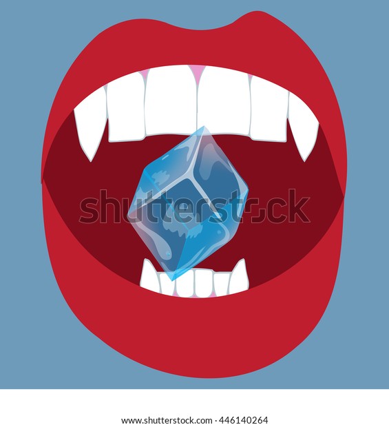 Ice Cube Mouth Stock Vector (Royalty Free) 446140264 | Shutterstock