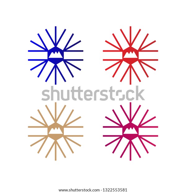 Ice Hill Logo Editable Printable Perfect Stock Vector (Royalty Free ...