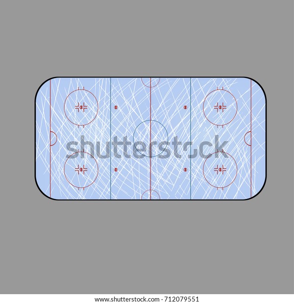 Ice Hockey Rink Vector Illustration Stock Vector (Royalty Free) 712079551