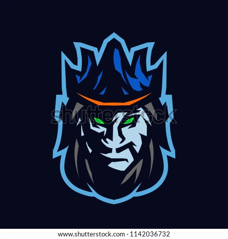 Ice King Esport Logo Template Stock Vector (Royalty Free) 1142036732 ...