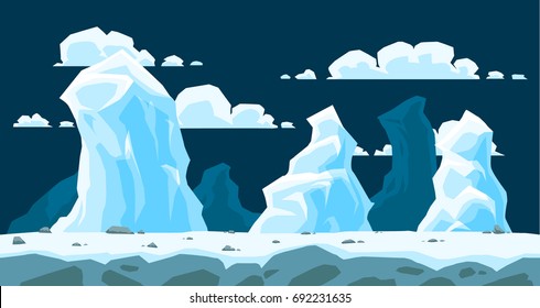 Ice Land Background Stock Vector (Royalty Free) 692231635 | Shutterstock