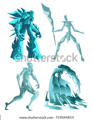 Ice Monster Titan Stock Vector (Royalty Free) 759044854 - Shutterstock