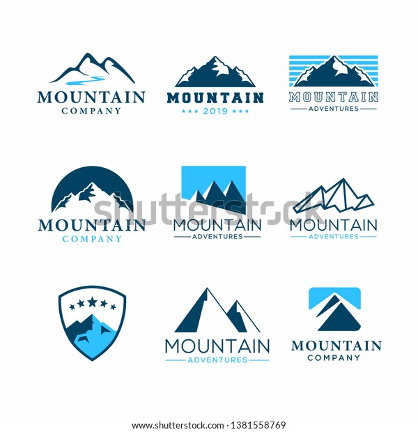 Ice Mountain Logo Design Inspiration 库存矢量图（免版税）1381558769