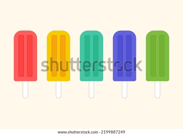 Ice Pop Cartoon Vector Ice Pop Stock Vector (Royalty Free) 2199887249 ...
