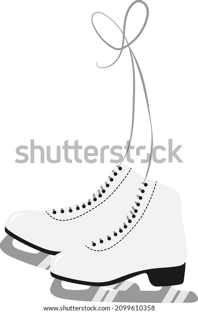 Ice Skates Laces Figure Skating Isolated Stock Vector (Royalty Free ...