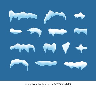 Ice Snow Blue Vector Caps Frames Stock Vector (Royalty Free) 522923440 ...