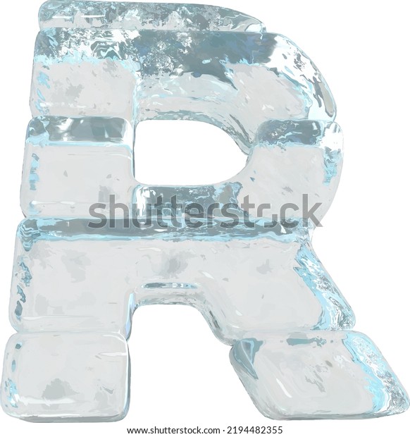 Ice Symbol Made Horizontal Blocks Letter Stock Vector (Royalty Free ...