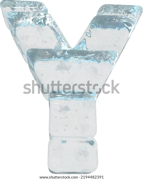 Ice Symbol Made Horizontal Blocks Letter Stock Vector (Royalty Free ...