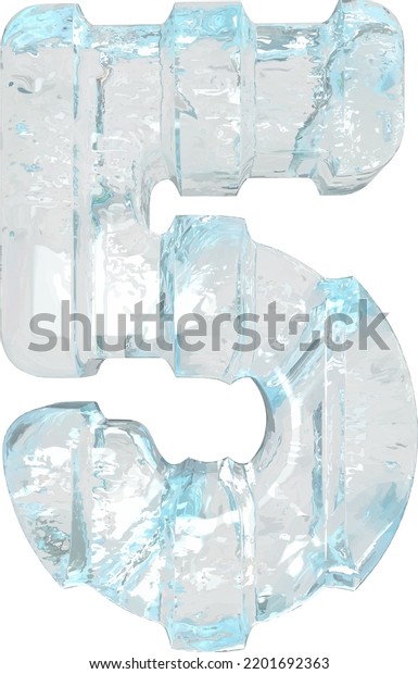 Ice Symbol Thick Vertical Straps Number Stock Vector (Royalty Free ...