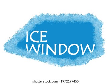 Ice Window Ice Frame On Blue Stock Vector (Royalty Free) 1972197455 ...