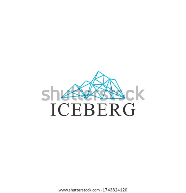 Iceberg Blue Logo Vector Inspiration Stock Vector (Royalty Free ...