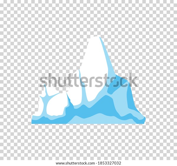 Iceberg Cartoon Floating Iceberg Drifting Iceberg Stock Vector (Royalty ...