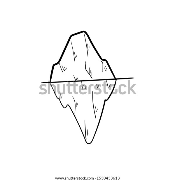 Iceberg Doodle Icon Vector Hand Drawing Stock Vector (Royalty Free ...