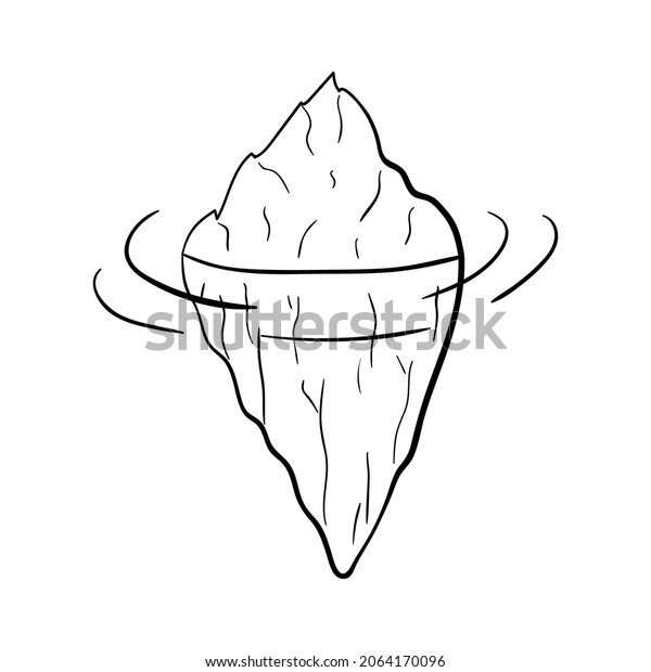Iceberg Doodle Vector Cold Arctic Hand Stock Vector (Royalty Free ...