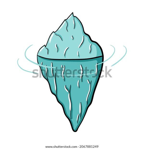 Iceberg Doodle Vector Cold Arctic Hand Stock Vector (Royalty Free ...