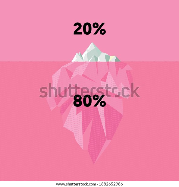 Iceberg Infographic Pink Numbers Template Stock Vector (Royalty Free ...
